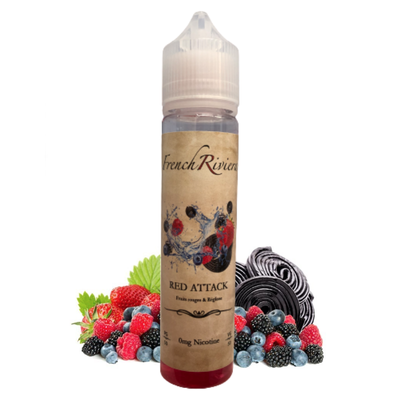 E-Liquide RED ATTACK - Fruits Rouges & Réglisse Flacon 50 ml